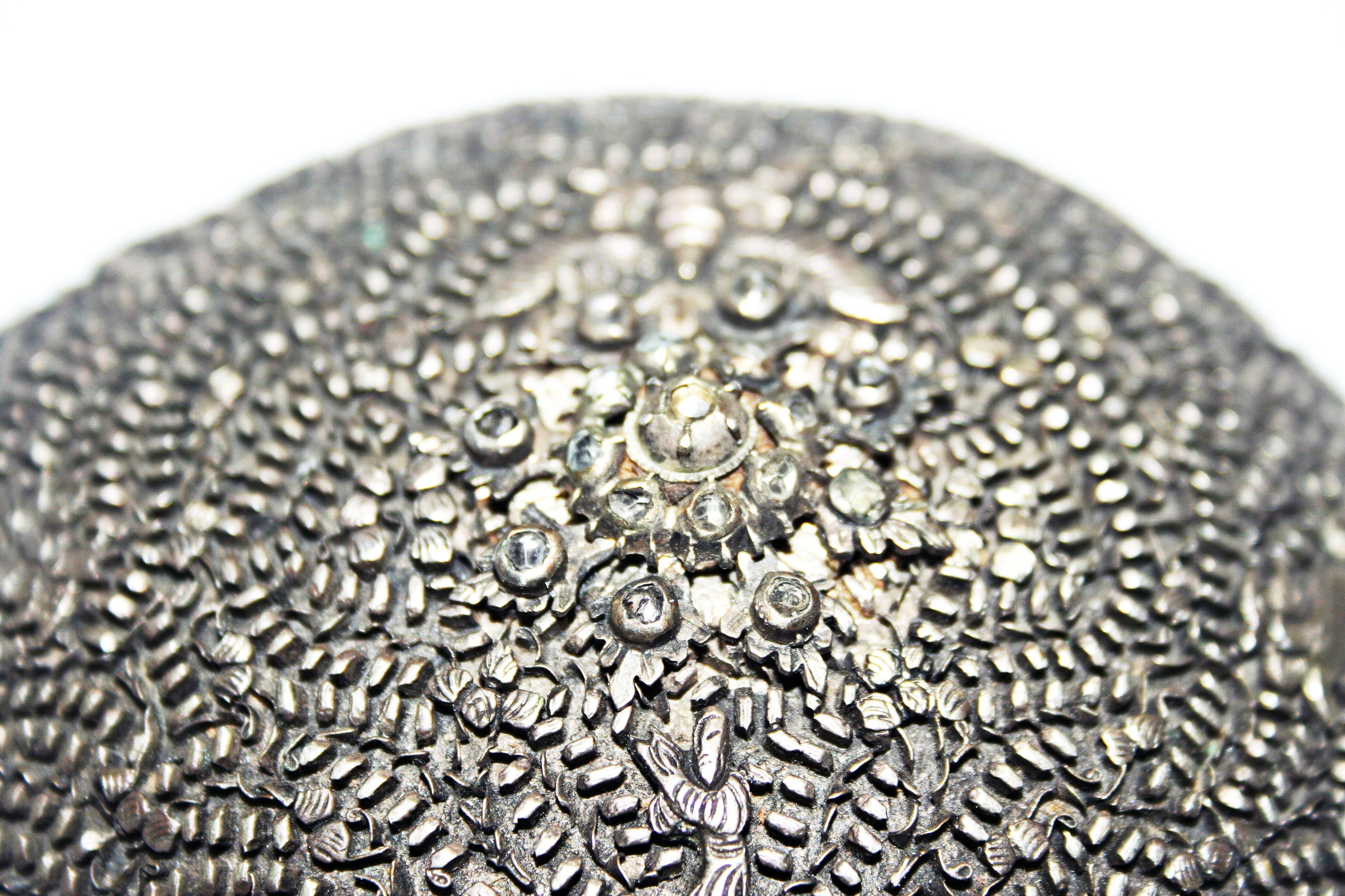 4" Antique Indonesian Pending Belt Buckle in Silver Tone Metal With - Etsy