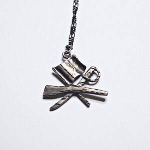 Vintage Sterling Silver Color Guard Sword Flag and Rifle Pendant - Etsy