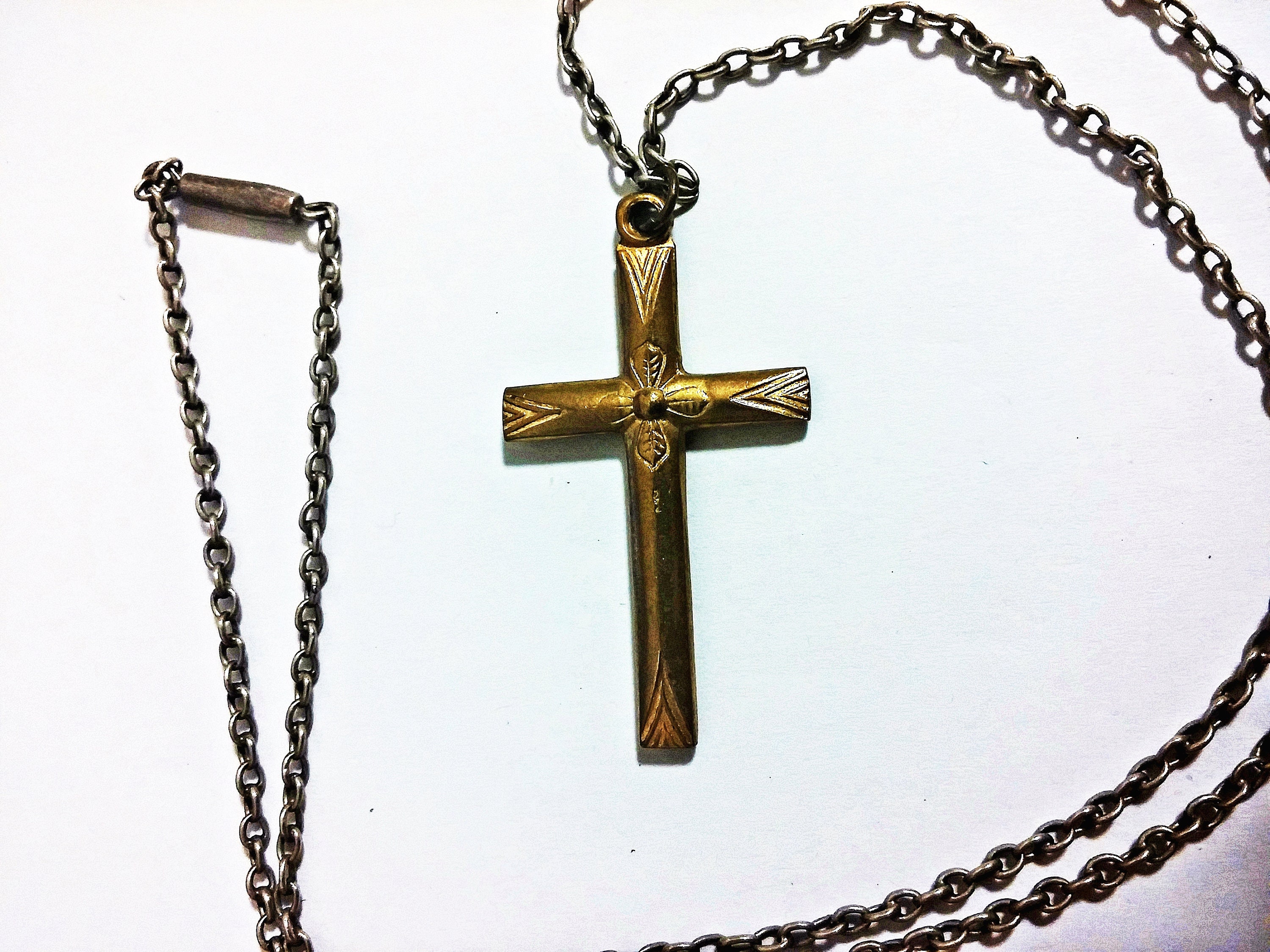 Antique Gold Tone Cross Pendant Victorian Era 1800s | Etsy