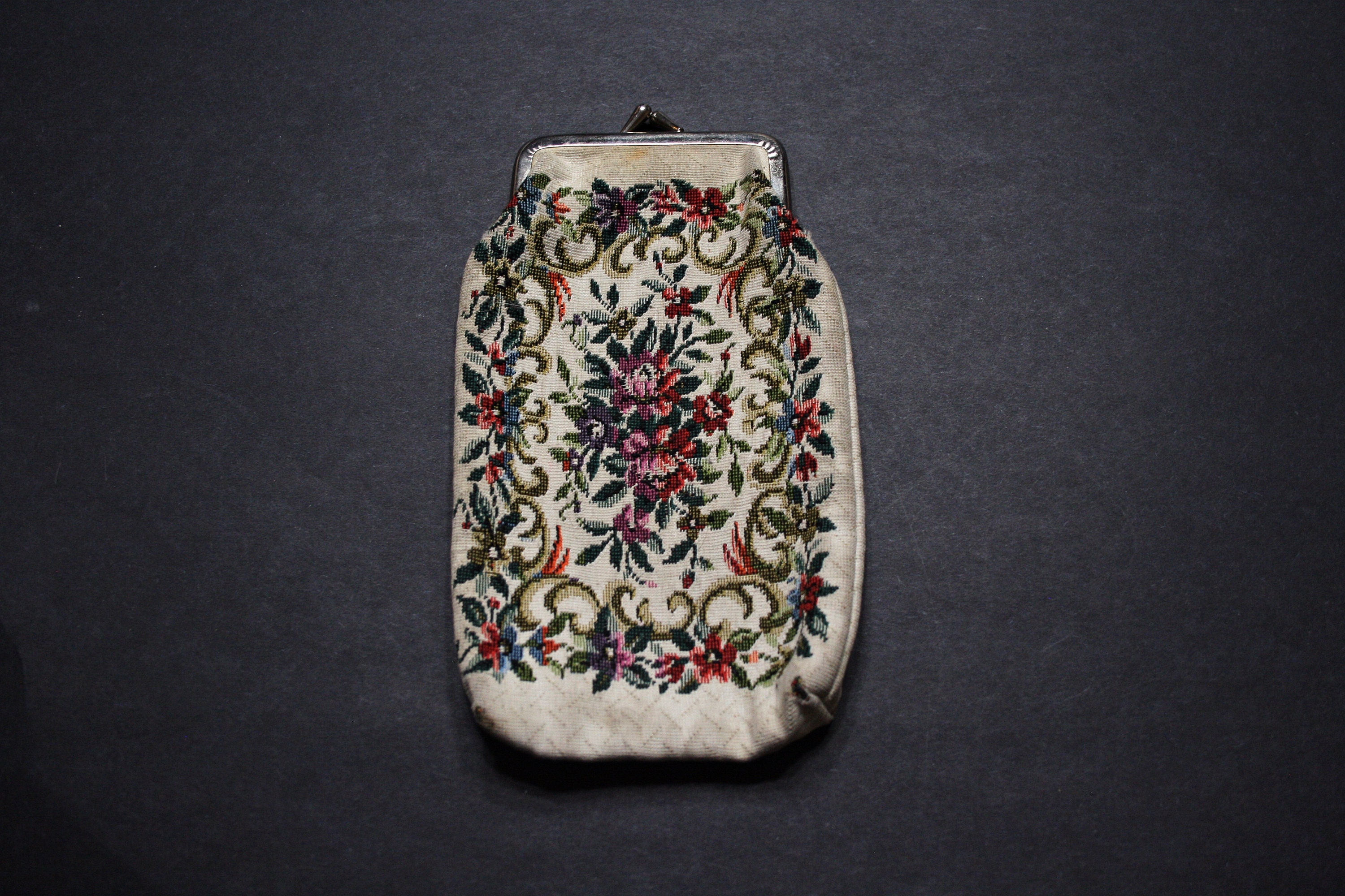 Vintage Embroidered Coin Purse | Etsy