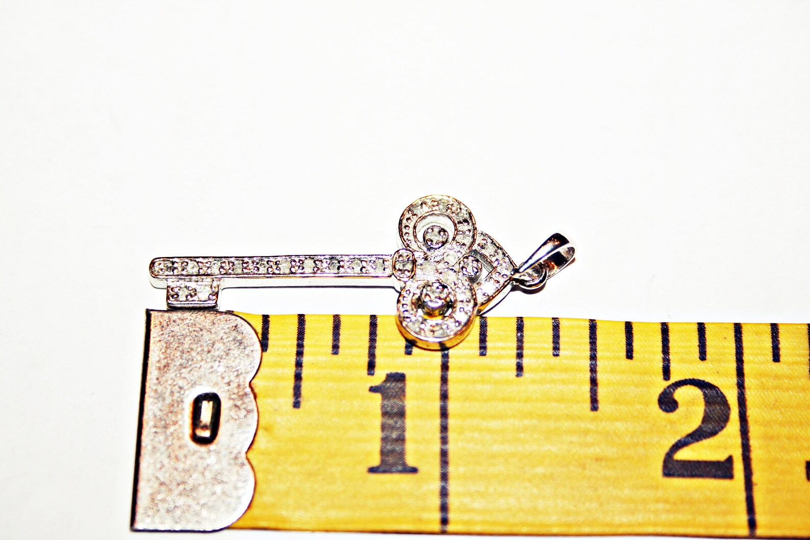 Vintage Sterling Silver Key Pendant | Etsy