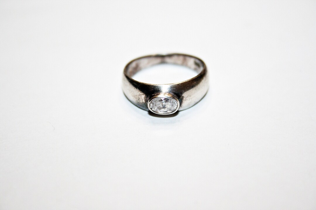 Größe 65 Ring aus Sterlingsilber und klarem Zirkonia - Etsy.de