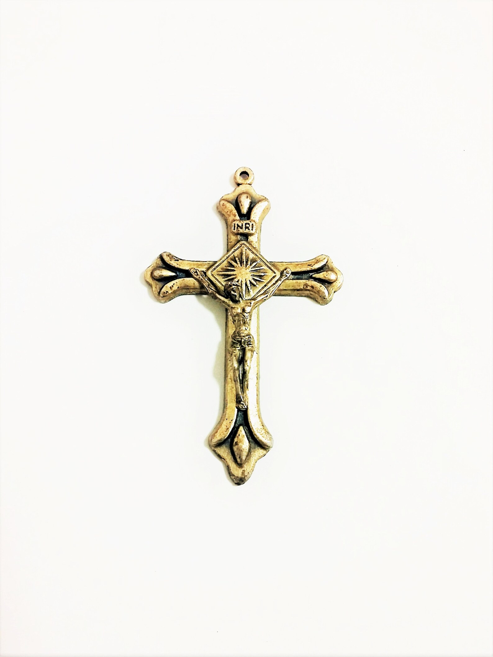 Antique Italian Art Deco Cross Crucifix Pendant Religious - Etsy