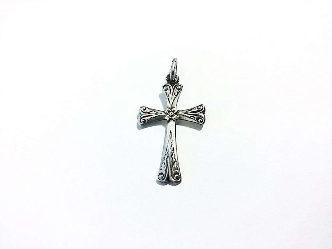Antique 800 Silver Cross | Etsy