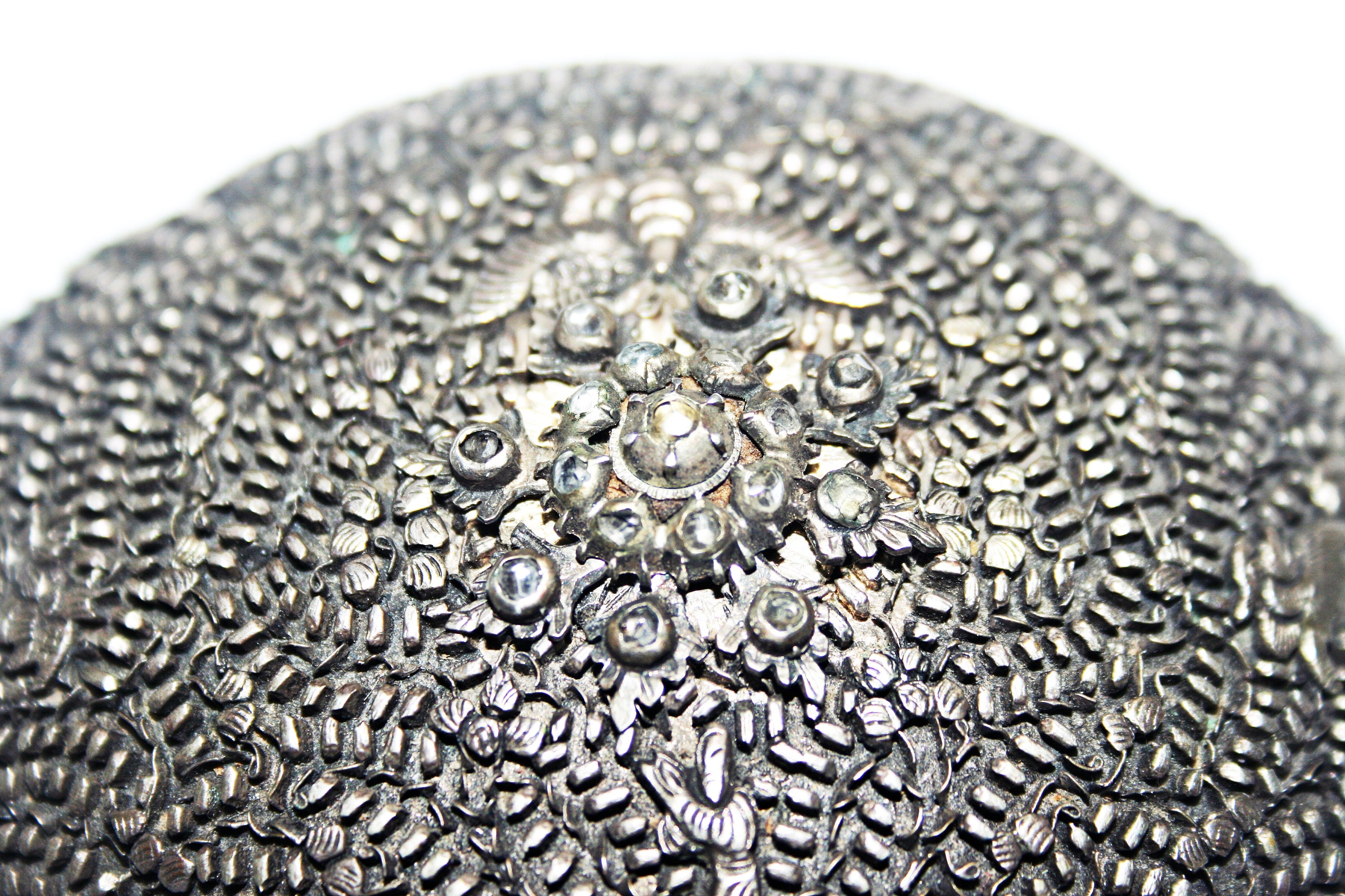 4" Antique Indonesian Pending Belt Buckle in Silver Tone Metal With - Etsy