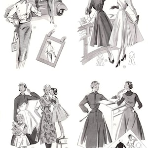 Vintage 1950s Pattern Drafting Book 200+ Patterns Women Men Children ...