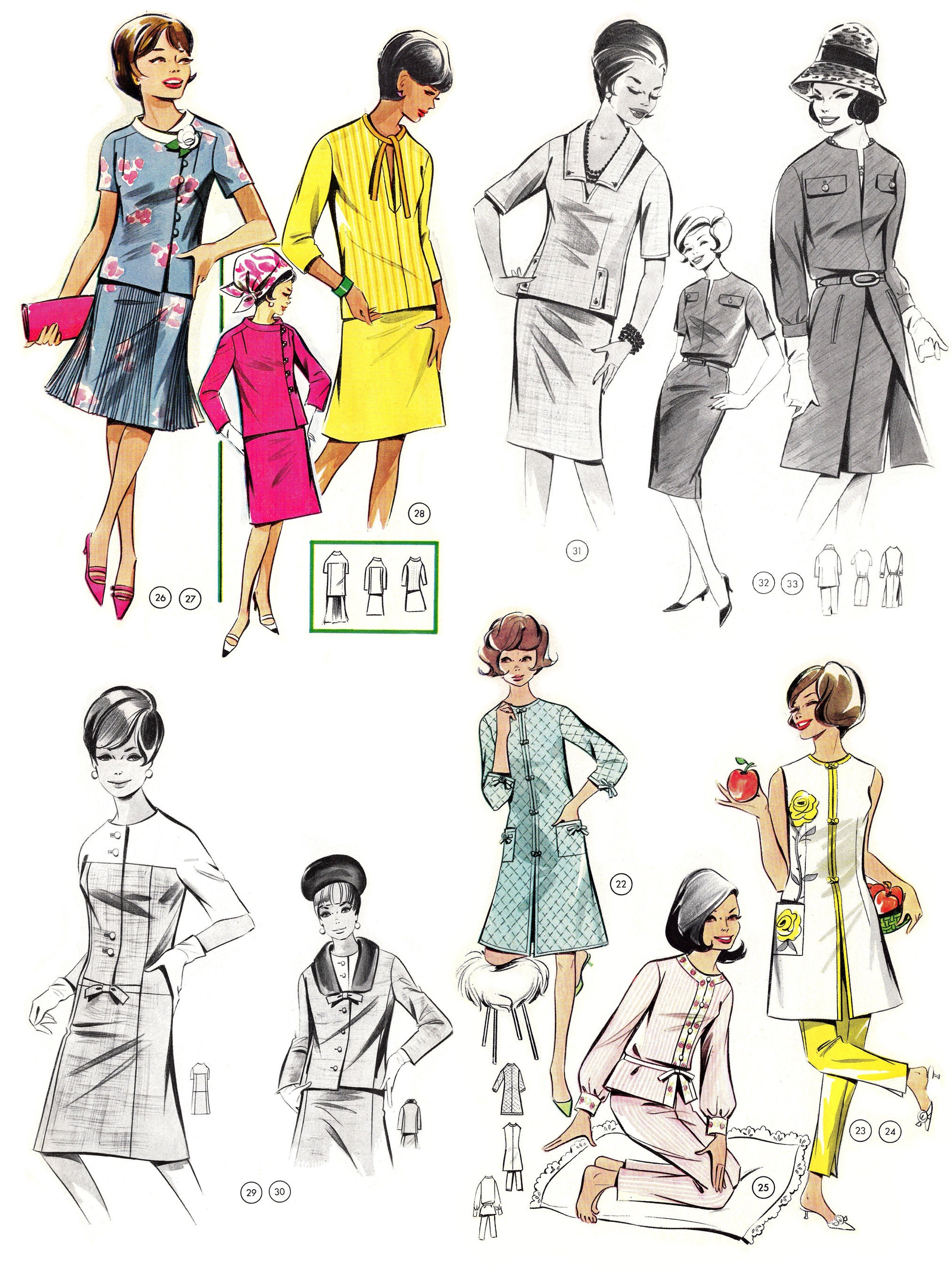 Vintage 1960s Sewing Pattern Drafting Book 350 Patterns Women Men ...