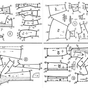 Vintage 1950s Pattern Drafting Book 200+ Patterns Women Men Children ...