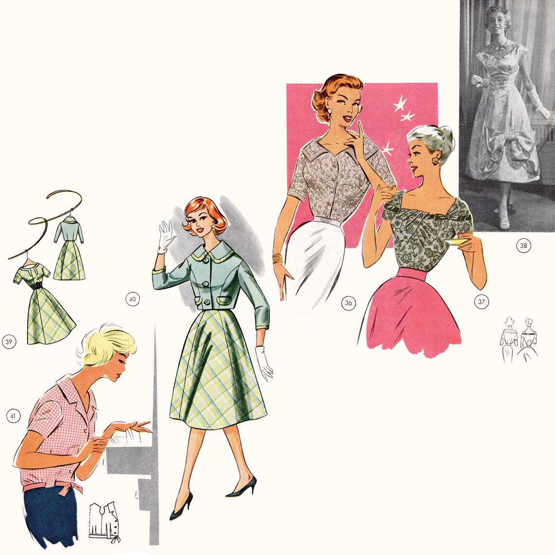 Vintage 1950s German Sewing Pattern Book: Women's Fashions (PDF) - Etsy
