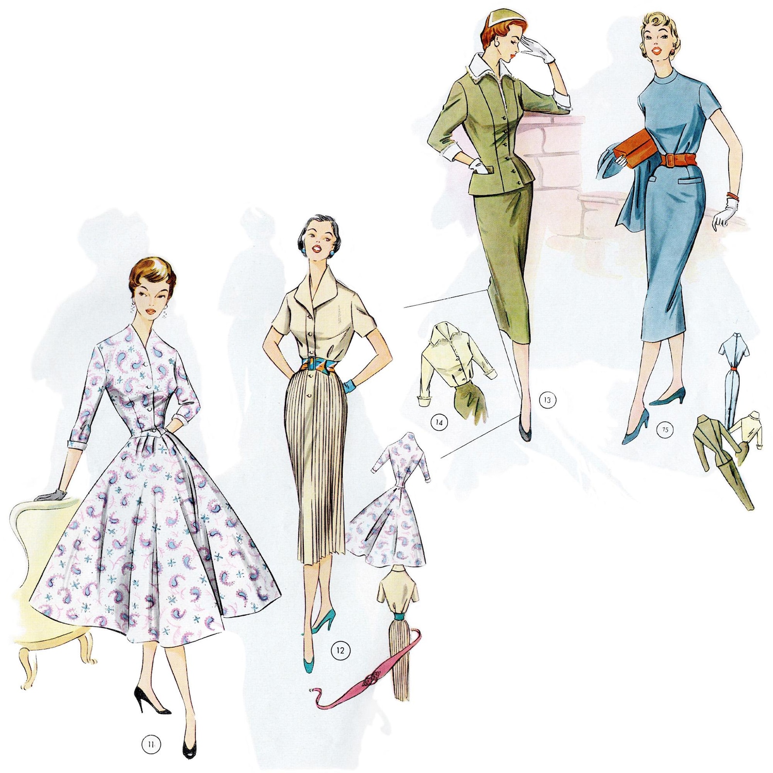 1950s Sewing Pattern Booklet: Women's and Men's Post-war Fashion (PDF ...