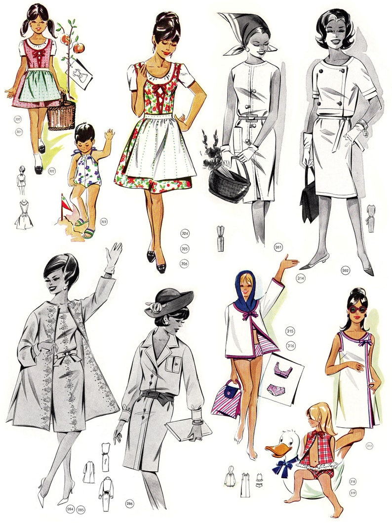 Vintage 1960s Sewing Pattern Drafting Book 350 Patterns Women Men ...