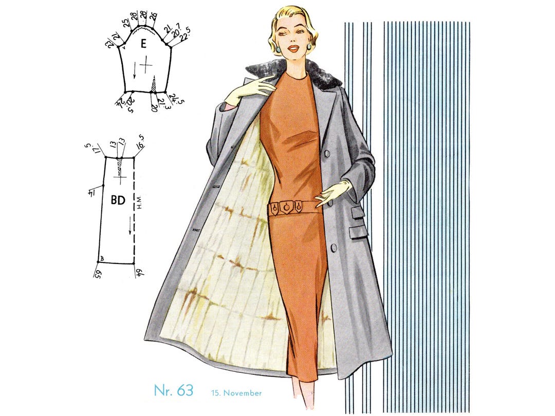 Vintage 1950s Sewing Pattern Drafting Booklet 54 Patterns Women Men Fifties Post War Fashion ...