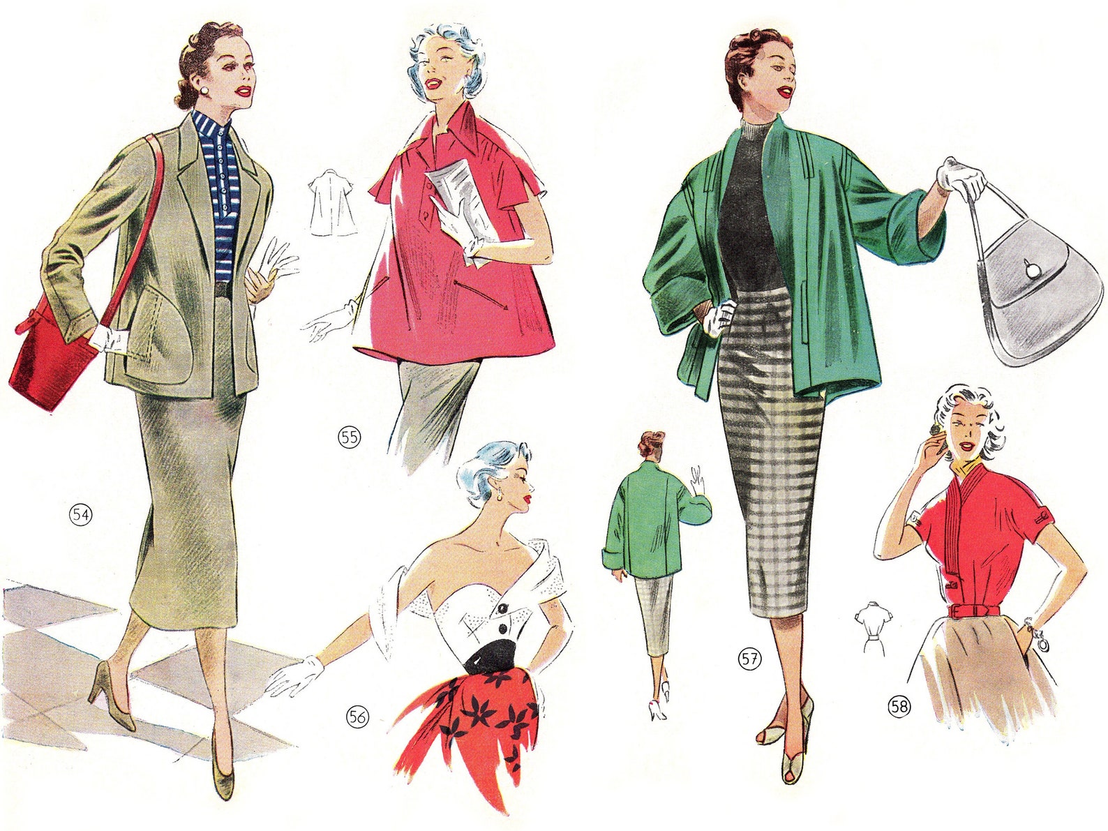 Vintage 1950s Pattern Drafting Book 200 Patterns Women Men Children ...