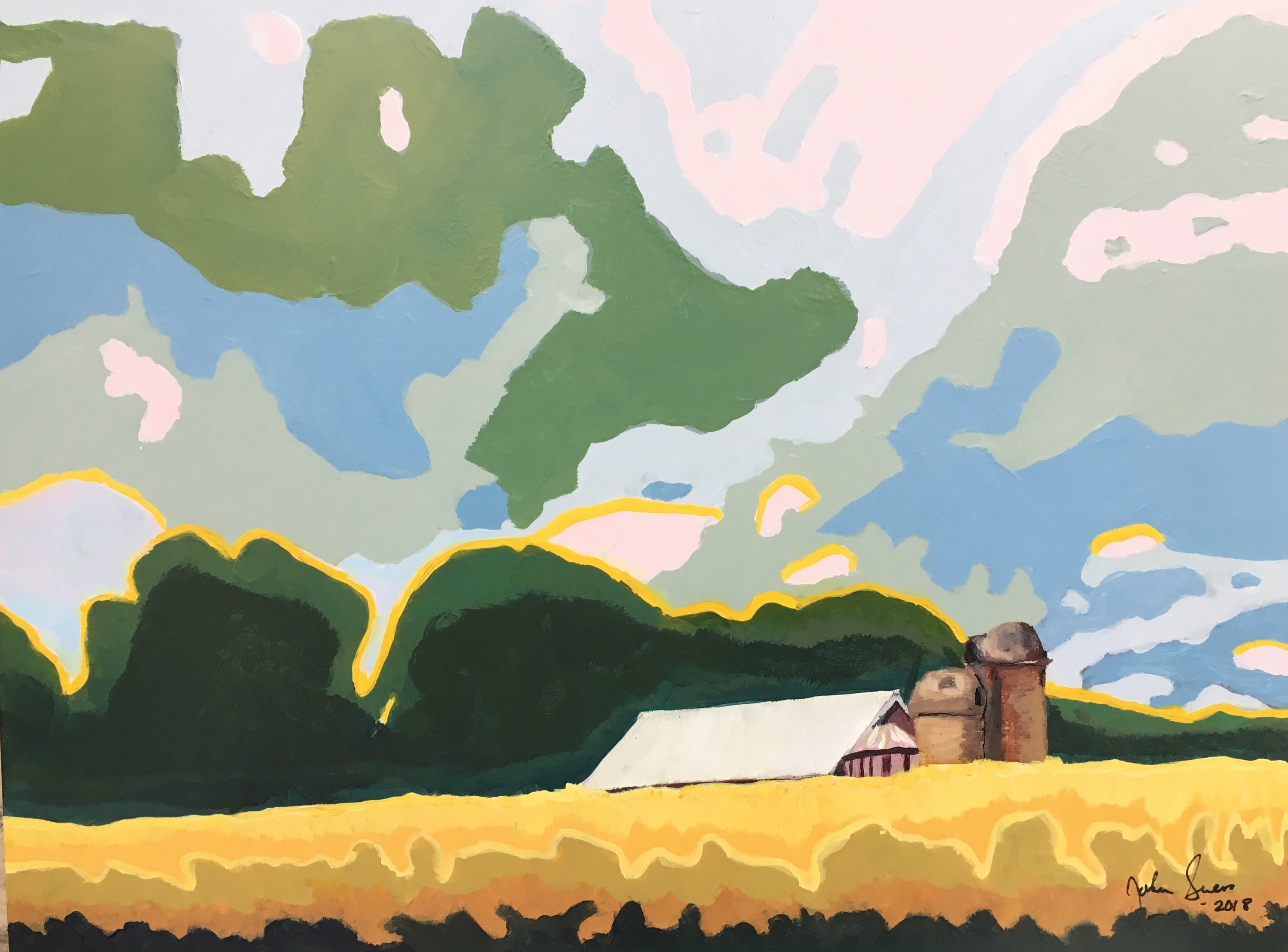 Town of Summit, Original Acrylic Painting on Board - Etsy