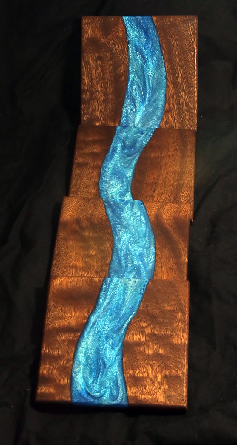 Handmade Hardwood & Epoxy River Coasters (set of 4) - Etsy
