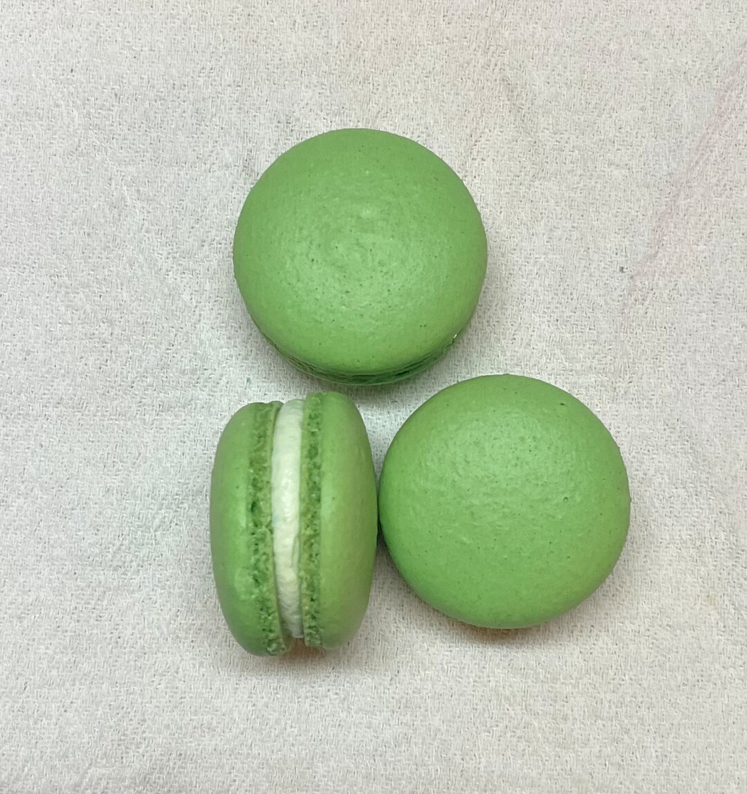 6-12 French Macaron Box Green Vanilla Marshmallow Fluff - Etsy