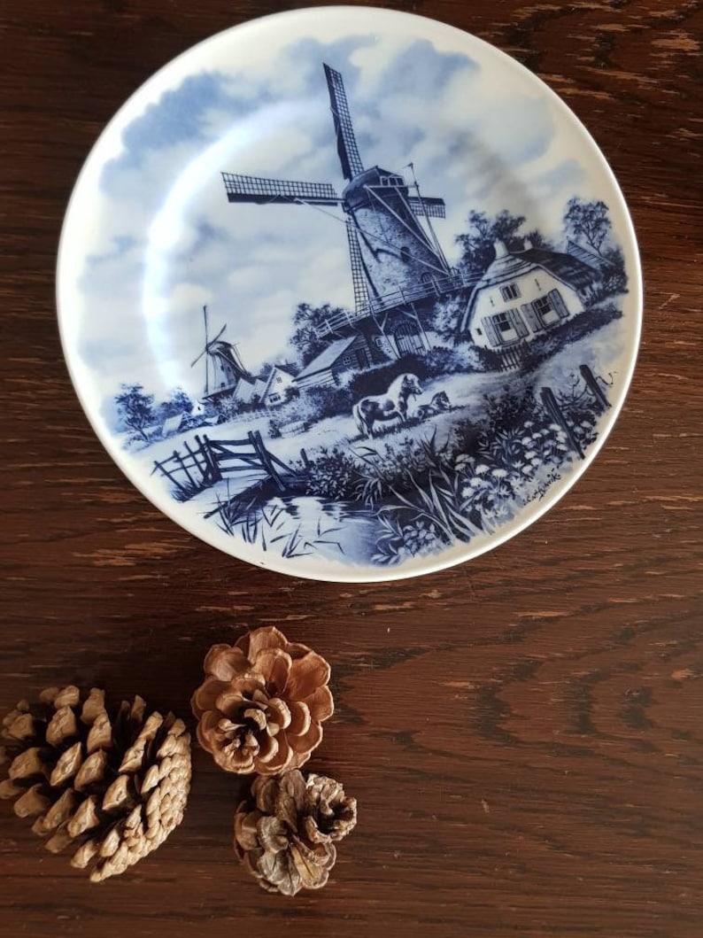 Vintage Delft Blauw Plate, Made in Holland, Souvenir Delft Plate, Nice ...