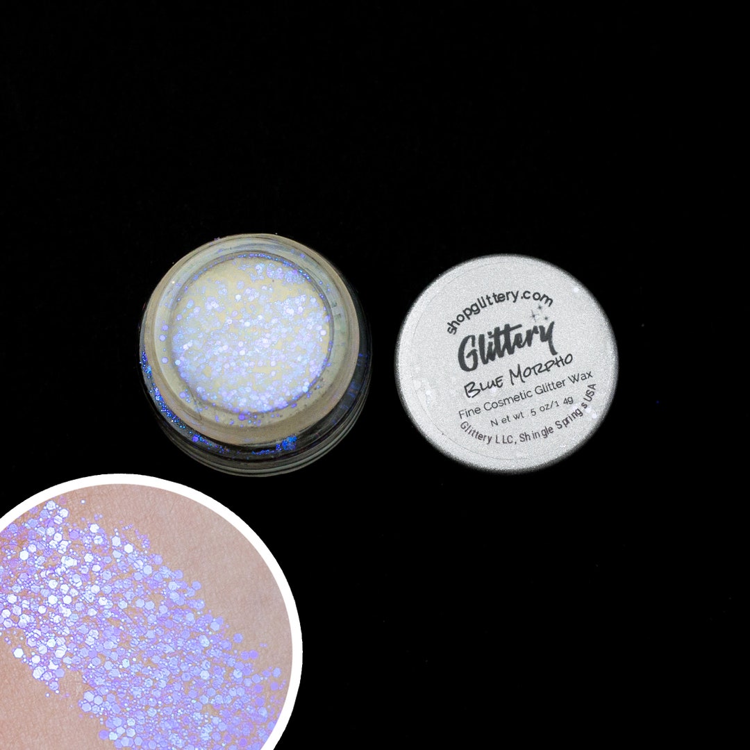 Blue Morpho Glitter Wax for Face, Body and Hair - Festivals, Eye Shadow ...