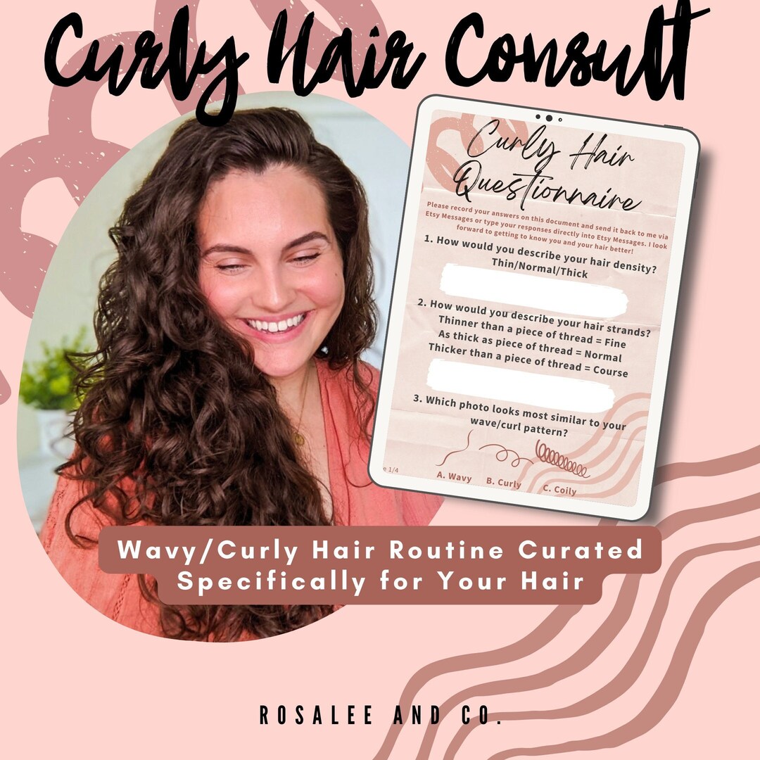 Curly Hair Consultation Customized Curly Hair Routine and - Etsy