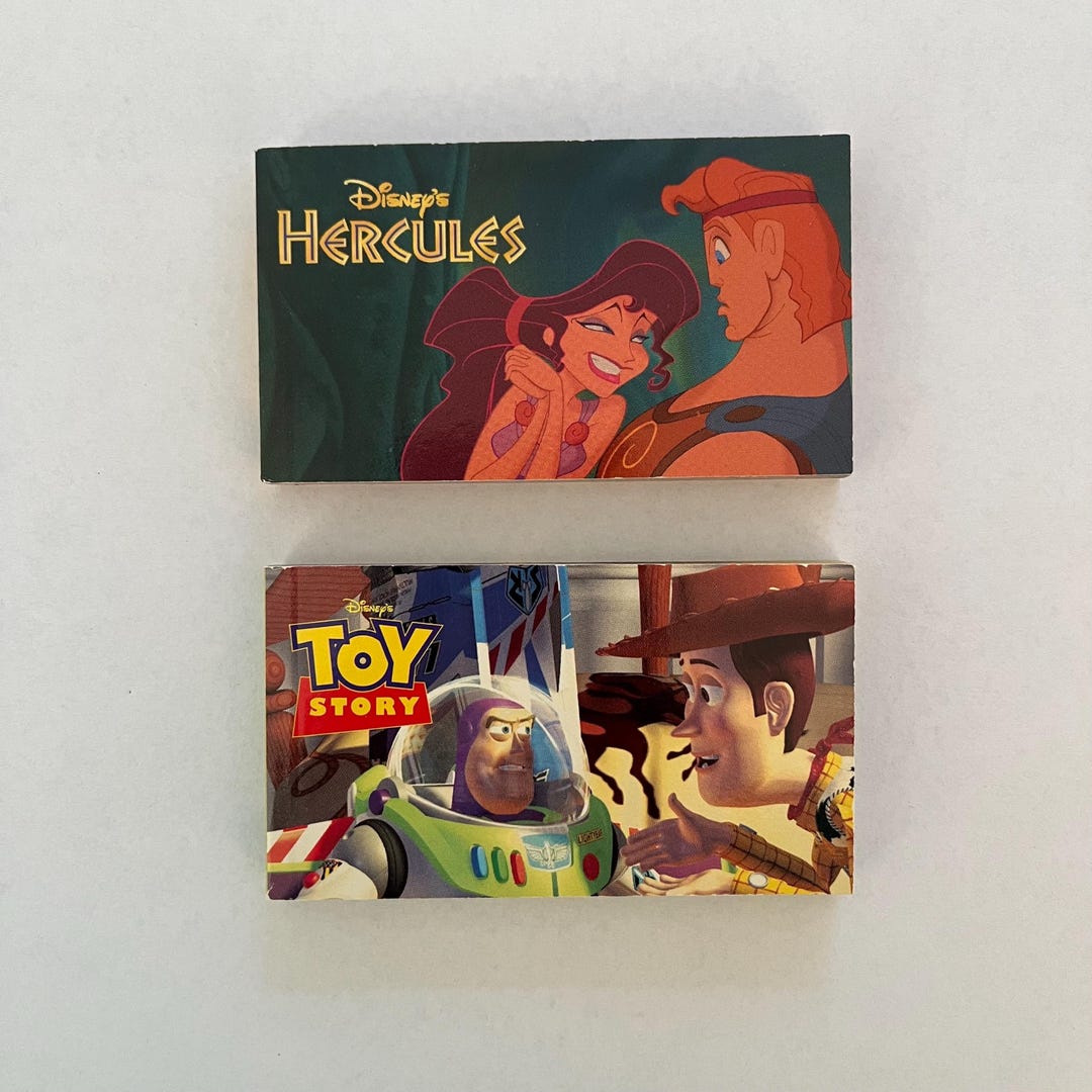 Mouse Works Flipbook Twofer Featuring Hercules & Toy Story (1995) - Etsy