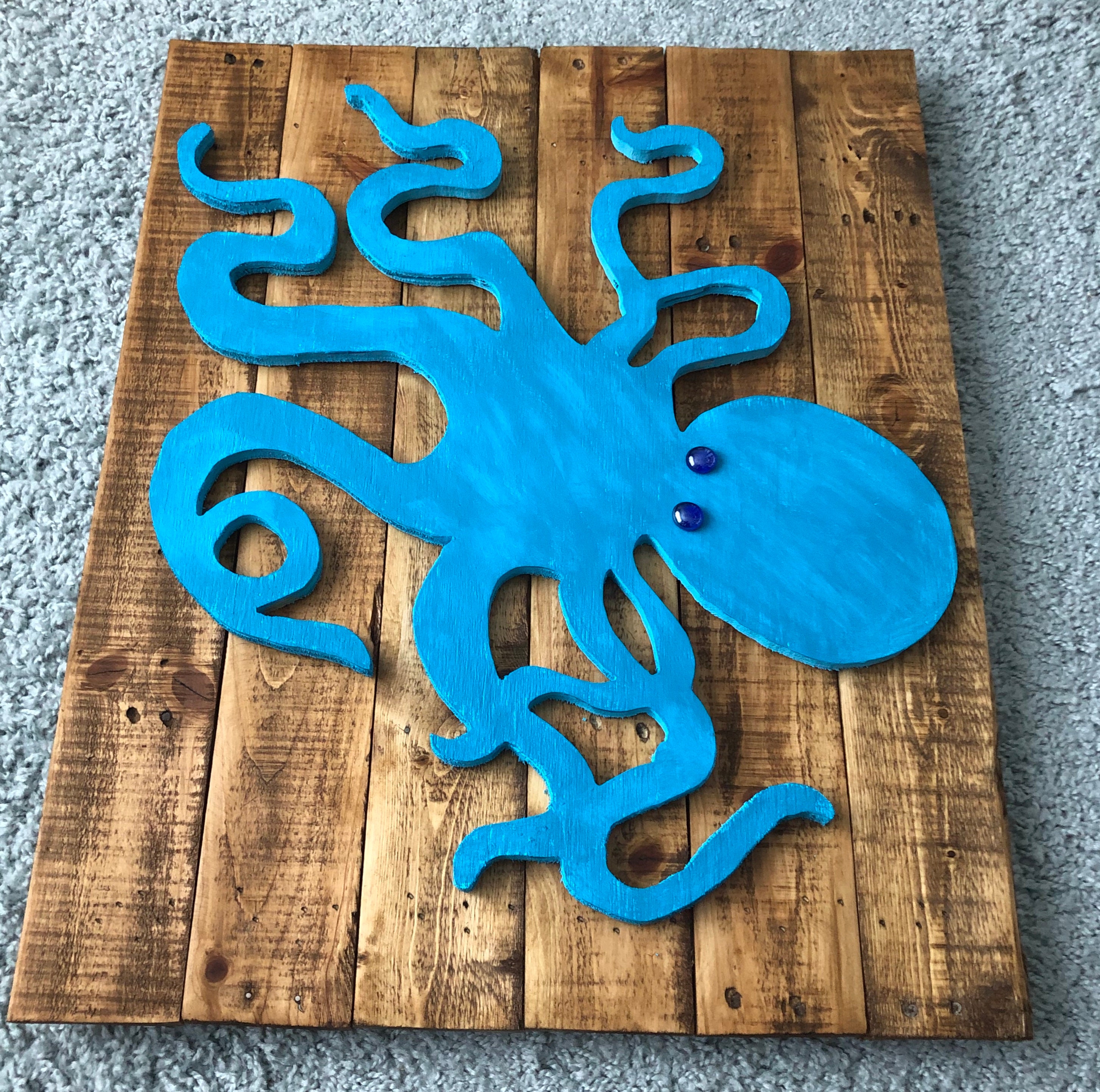 Custom reclaimed wood Octopus signcustom octopus signsurf | Etsy