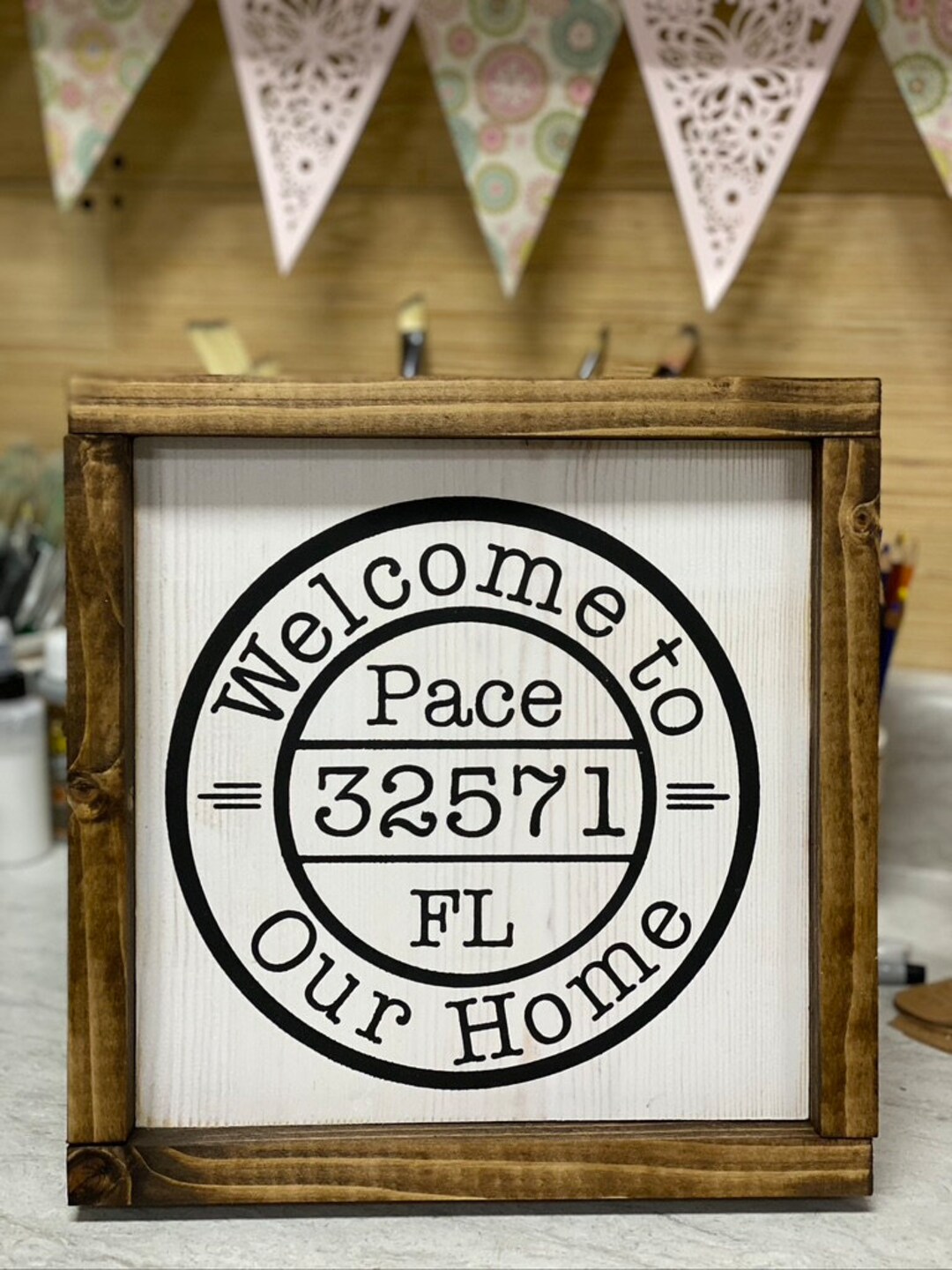 Zip Code Welcome Sign - Etsy