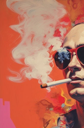 Hunter S Thompson Art Piece - Etsy