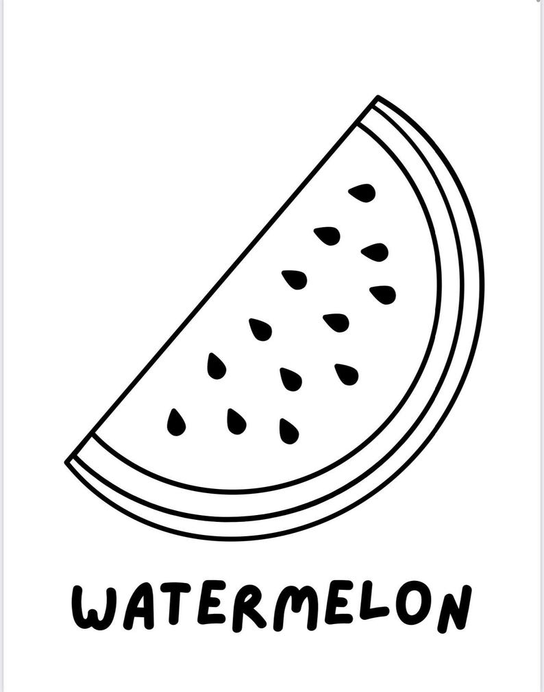 22 Printable Fruit Coloring Sheets for Kids Digital Coloring Book PDF ...