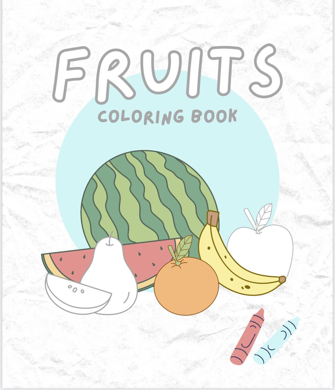 22 Printable Fruit Coloring Sheets for Kids Digital Coloring Book PDF ...