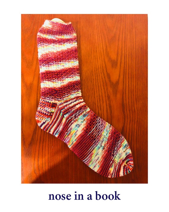 Socks & Hosiery Custom Nose In A Book Socks Knit Clothing newaligner.com.br