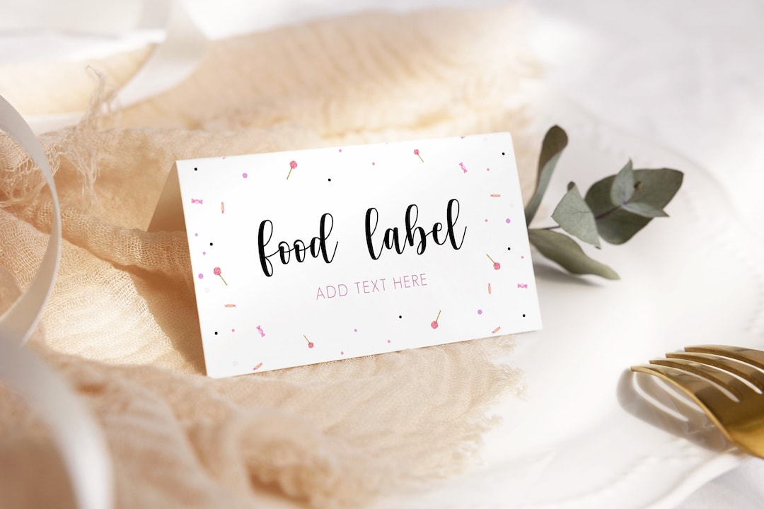 Cat Birthday Food Label, Cat Party Food Label Printable, Kitten Party ...