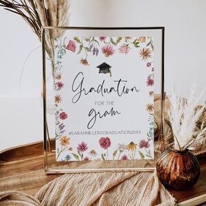 Wildflower Graduation for the Gram Sign, Grad Instagram Sign ...