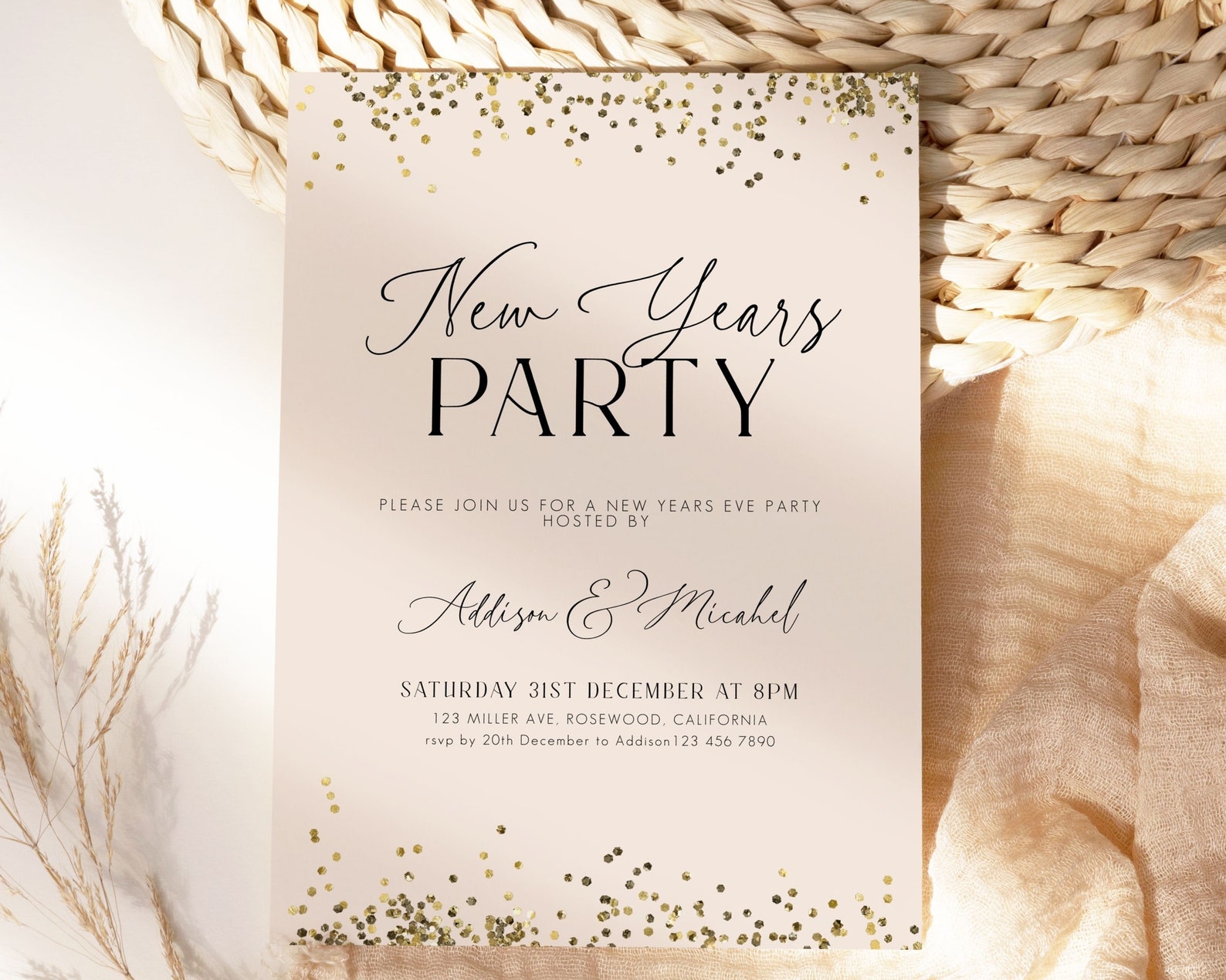 New Years Party Invitation New Years Eve Party Invitation - Etsy