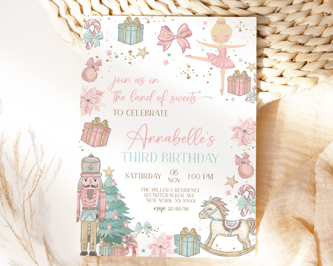 Nutcracker Birthday Invitation, the Nutcracker Invitations, Nutcracker ...