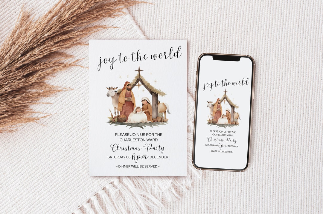 LDS Christmas Ward Party Invitation, Christmas Party Template, LDS ...