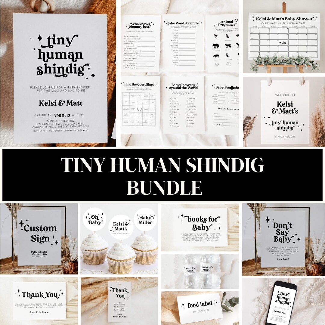 Tiny Human Shindig Bundle, Tiny Human Shindig Decor, Tiny Human Shindig ...