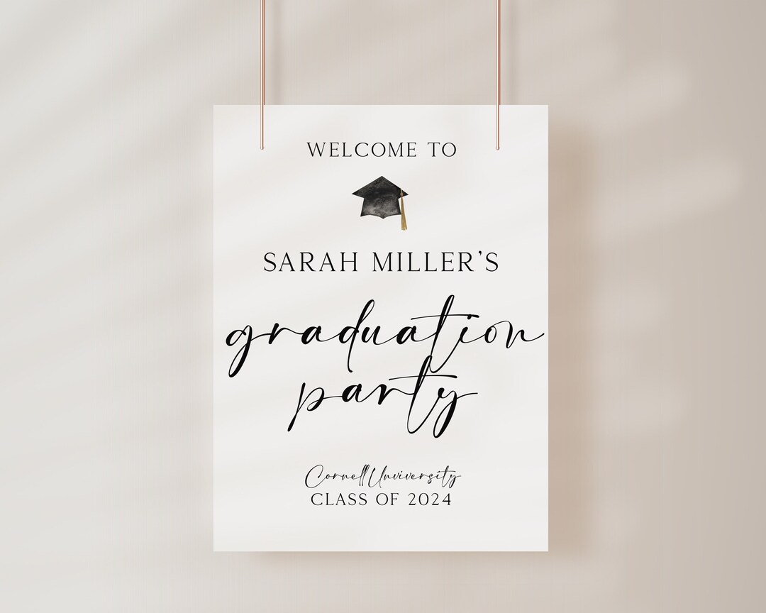 Graduation Welcome Sign, Class of 2024 Welcome Sign, Graduation Party ...