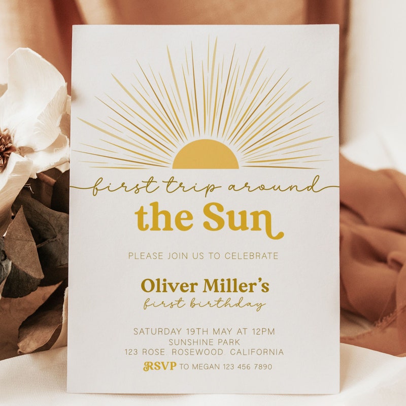 Sun Invitation - Etsy