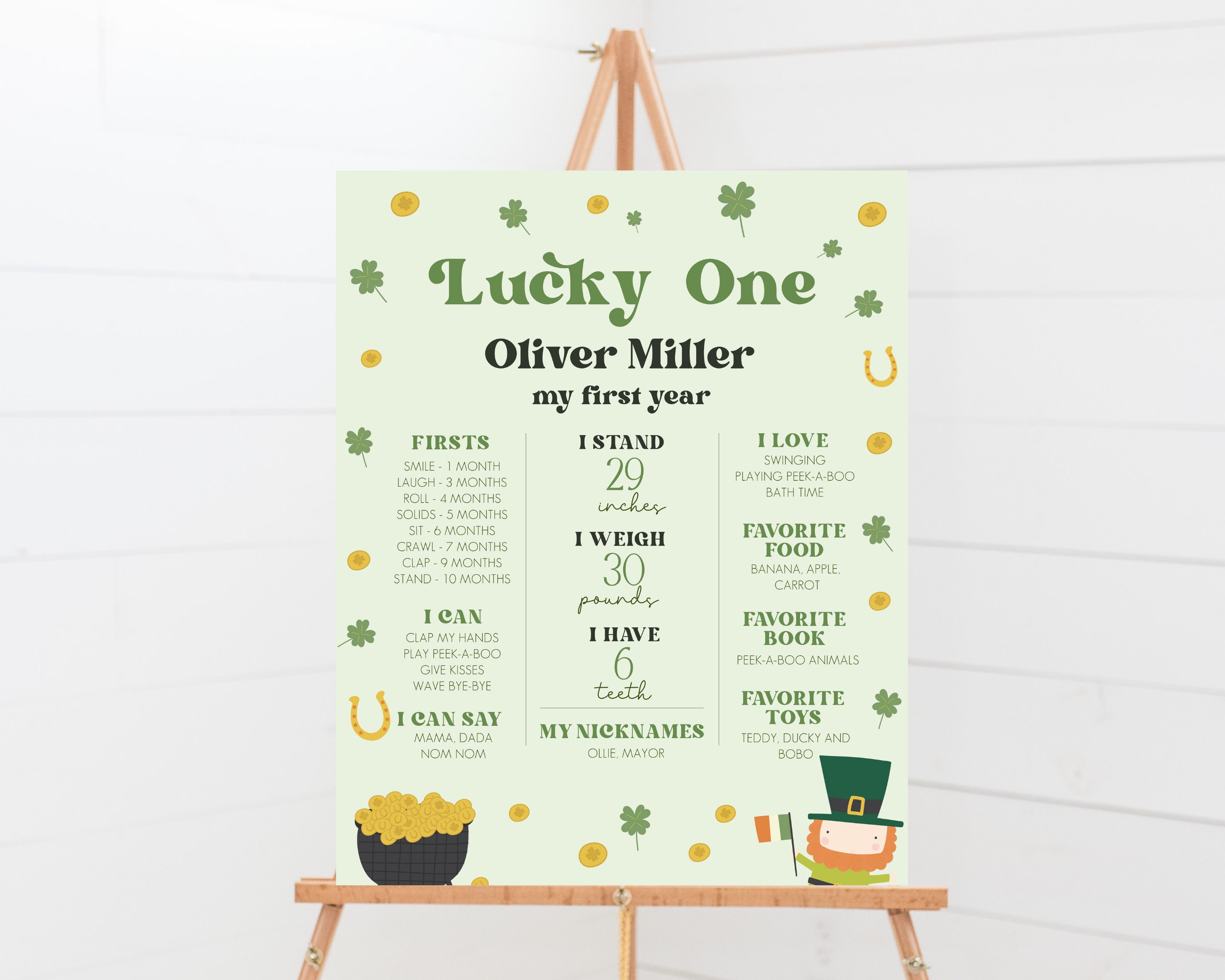 Editable Lucky One Birthday Invitation Bundle, Lucky One Birthday Decor ...