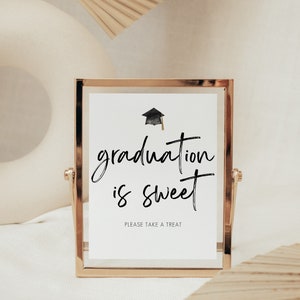 Graduation is Sweet Sign, Grad Favor Sign, Graduation Sweet Sign ...
