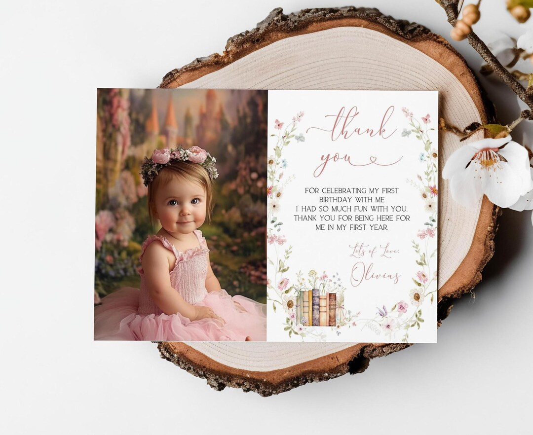 One for the Books Birthday Thank You Card, Thank You Card, First ...