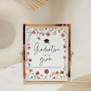 Wildflower Graduation for the Gram Sign, Grad Instagram Sign ...