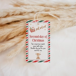 Editable 12 Days of Christmas Tags, Christmas Countdown, Tags for Kids ...
