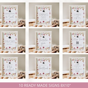 Wildflower Graduation Invitation Bundle, Graduation Party Bundle ...
