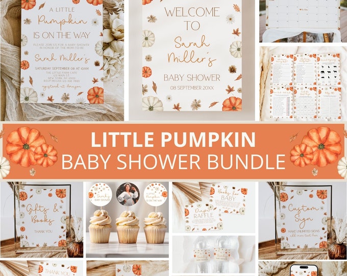 Little Pumpkin Baby Shower, Fall Baby Shower, Baby Shower Confetti ...