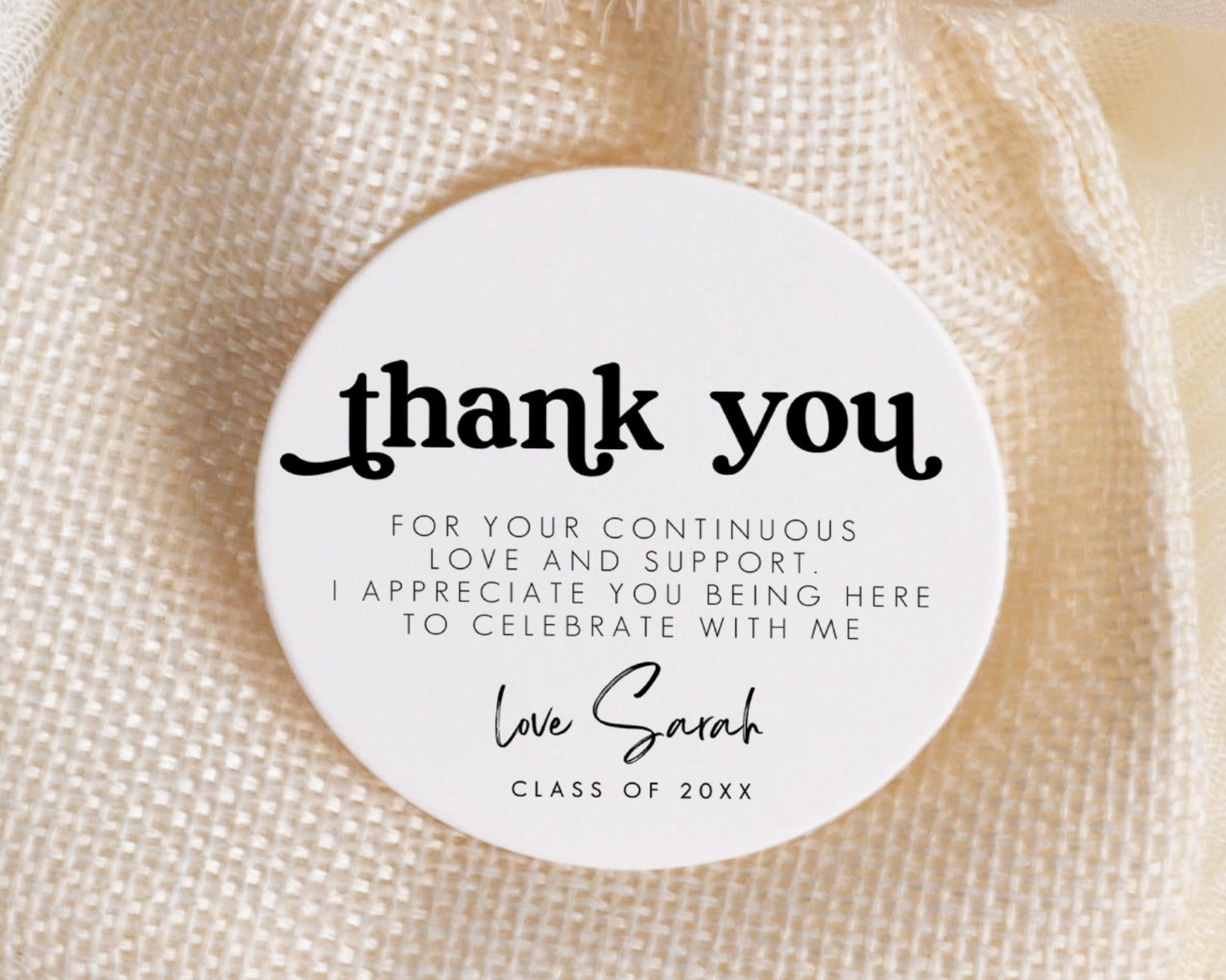 Editable Graduation Thank You Tag, Graduation Favor Tag Printable, Grad ...
