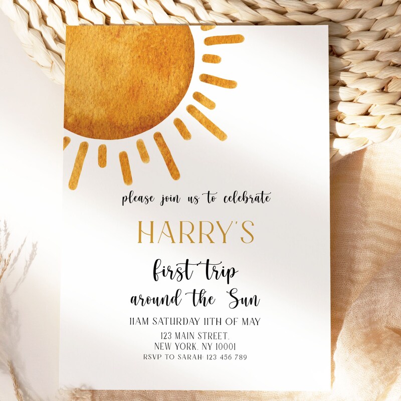 Sun Invitation - Etsy