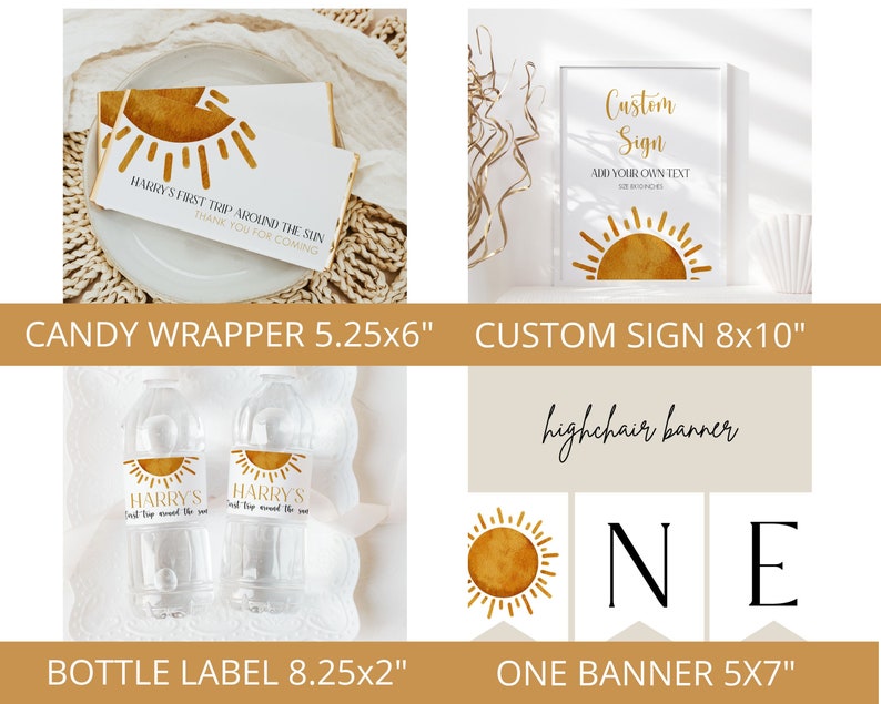 First Trip Around the Sun Bundle Sun Birthday Bundle Sun - Etsy