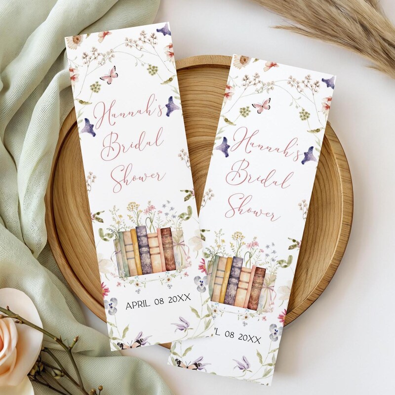 Bookmark Invitation - Etsy