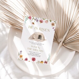 He is Risen Invitation, Easter Brunch Invite, He is Risen Invite ...